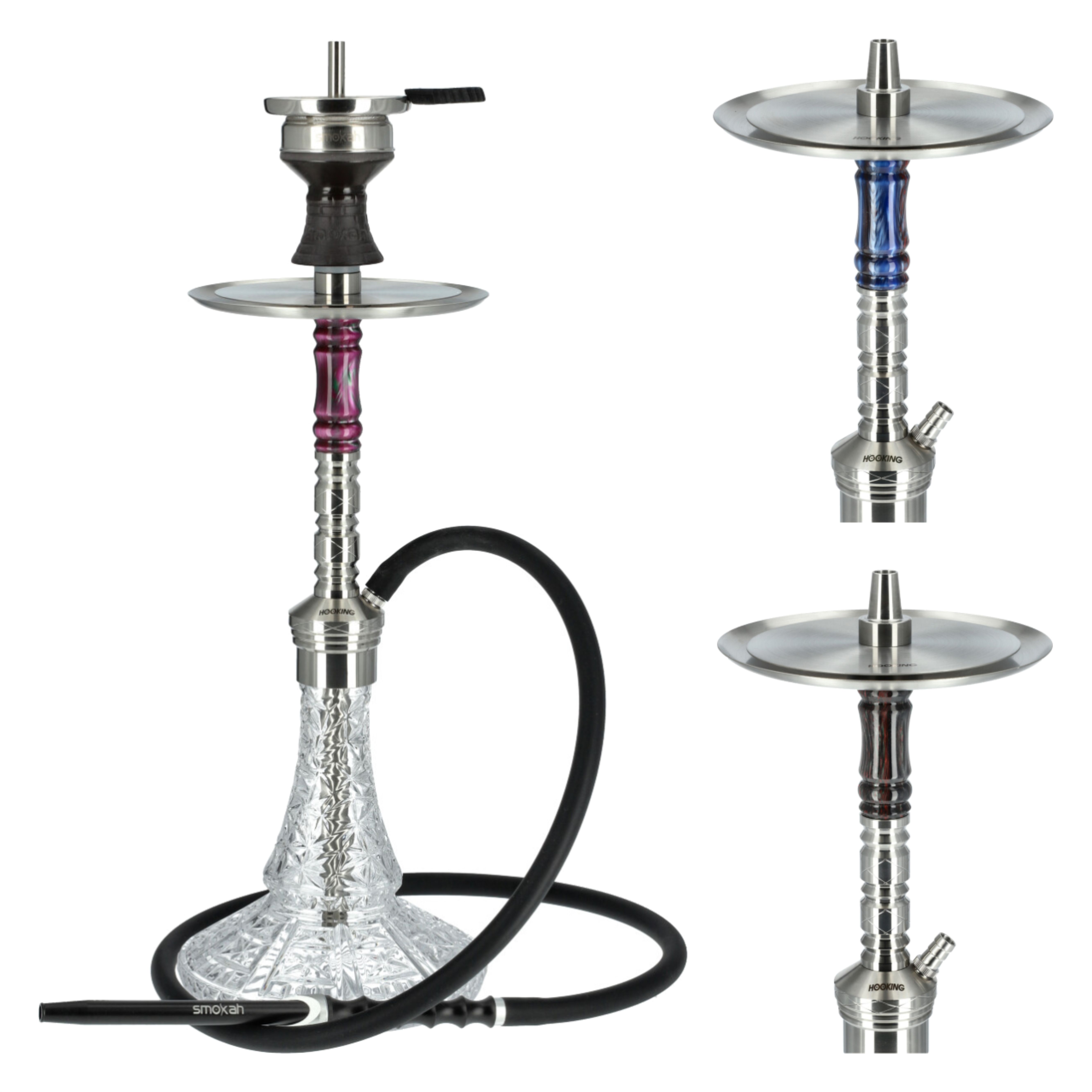 Smoky Edelstahl Shisha von Hooking | Blow-Off am Teller